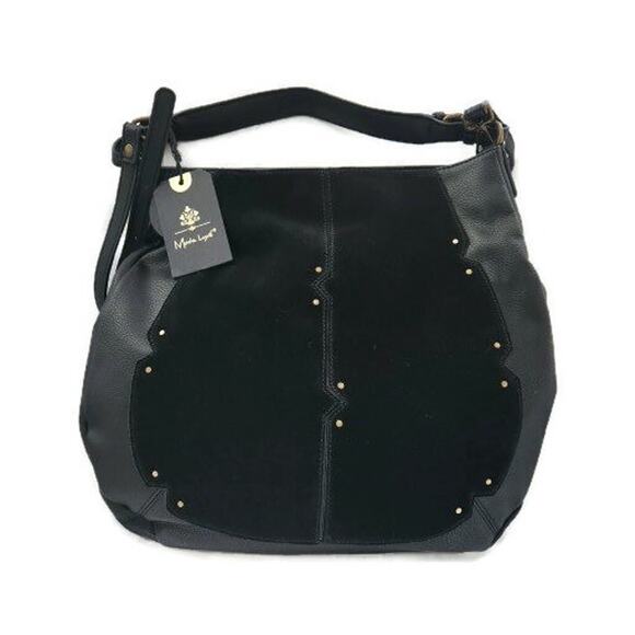 Moda Luxe | Bags | Moda Luxe Womens Black Leather Hobo Crossbody Bag ...